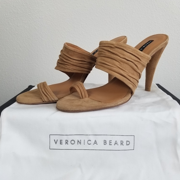Veronica Beard | Shoes | Veronica Beard Orla Suede Summer Sandal Heels ...
